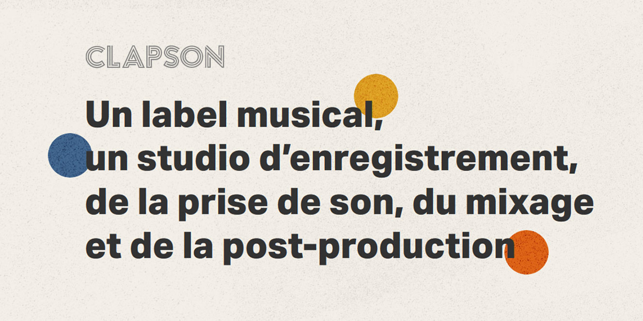 Clapson | Label, studio, prise de son, mixage, post-production